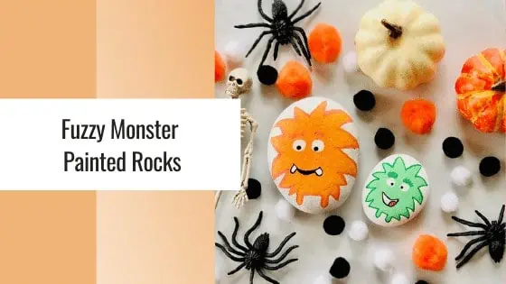Fuzzy Monster Rock Painting That Your Kids Will Love!
