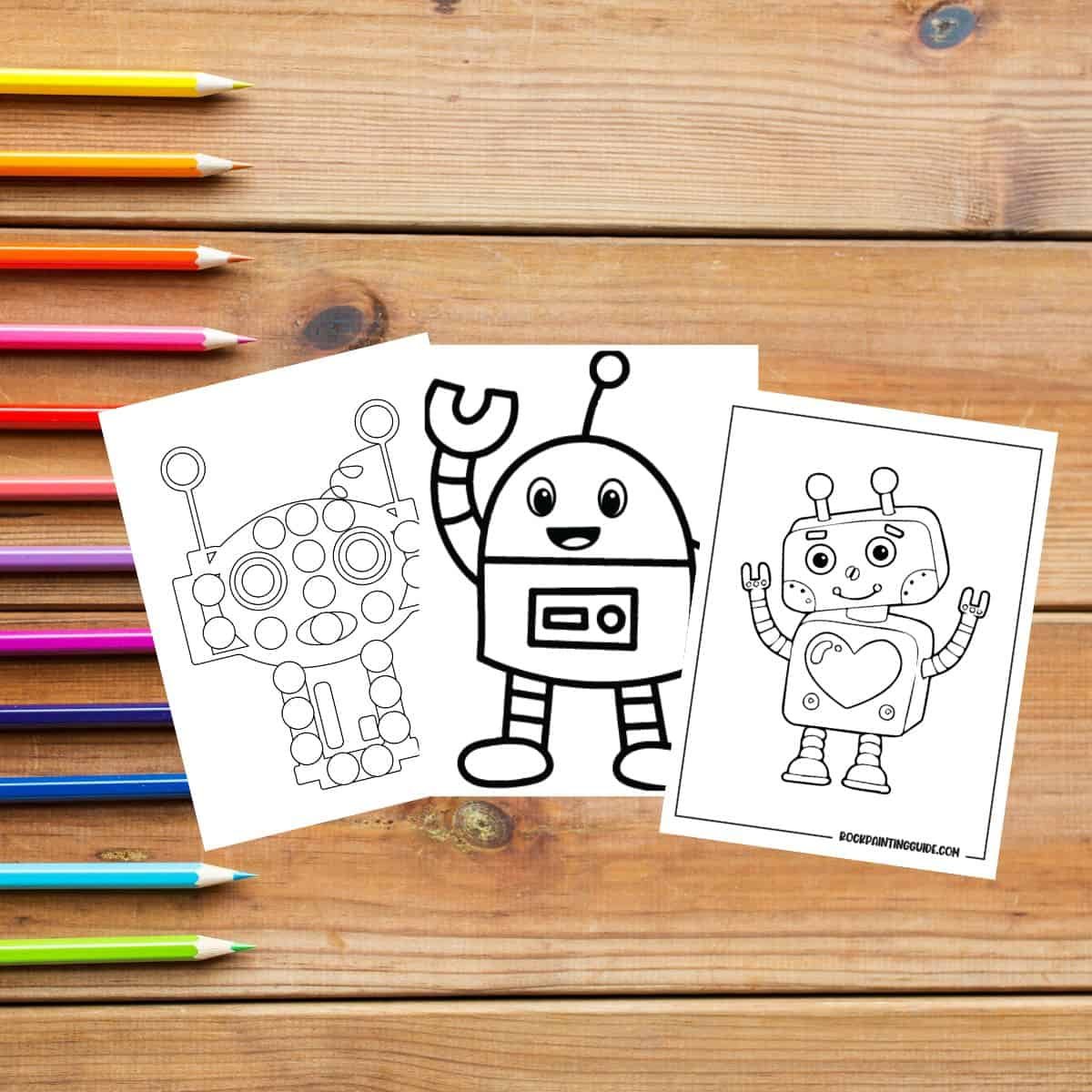 Free Printable Activity Robot Coloring Pages That Kids Will Love