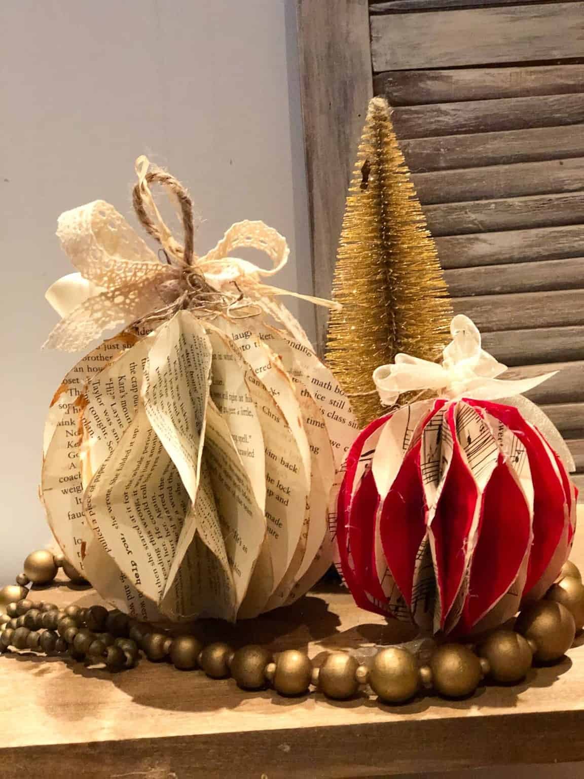 42 Easy DIY Paper Christmas Ornaments for Adults and Kids