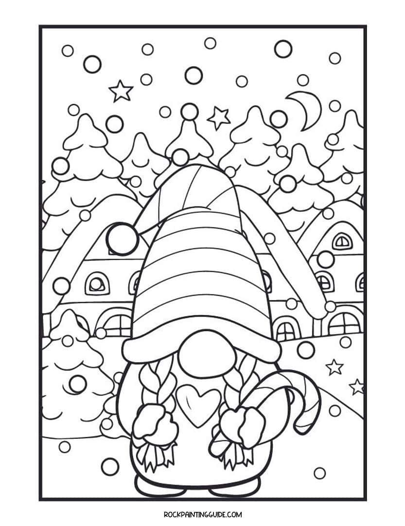 20 Cute Christmas Gnome Coloring Pages [FREE PRINTABLES]