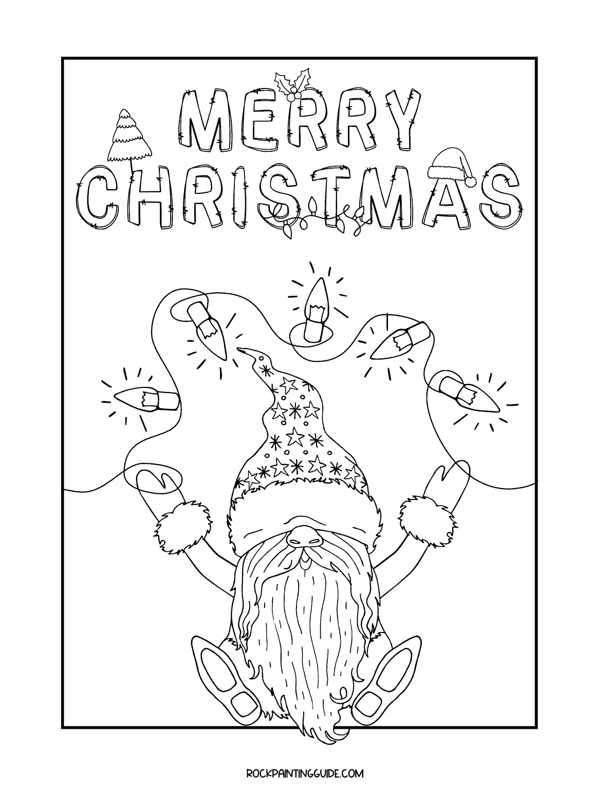 20 Cute Christmas Gnome Coloring Pages [FREE PRINTABLES]