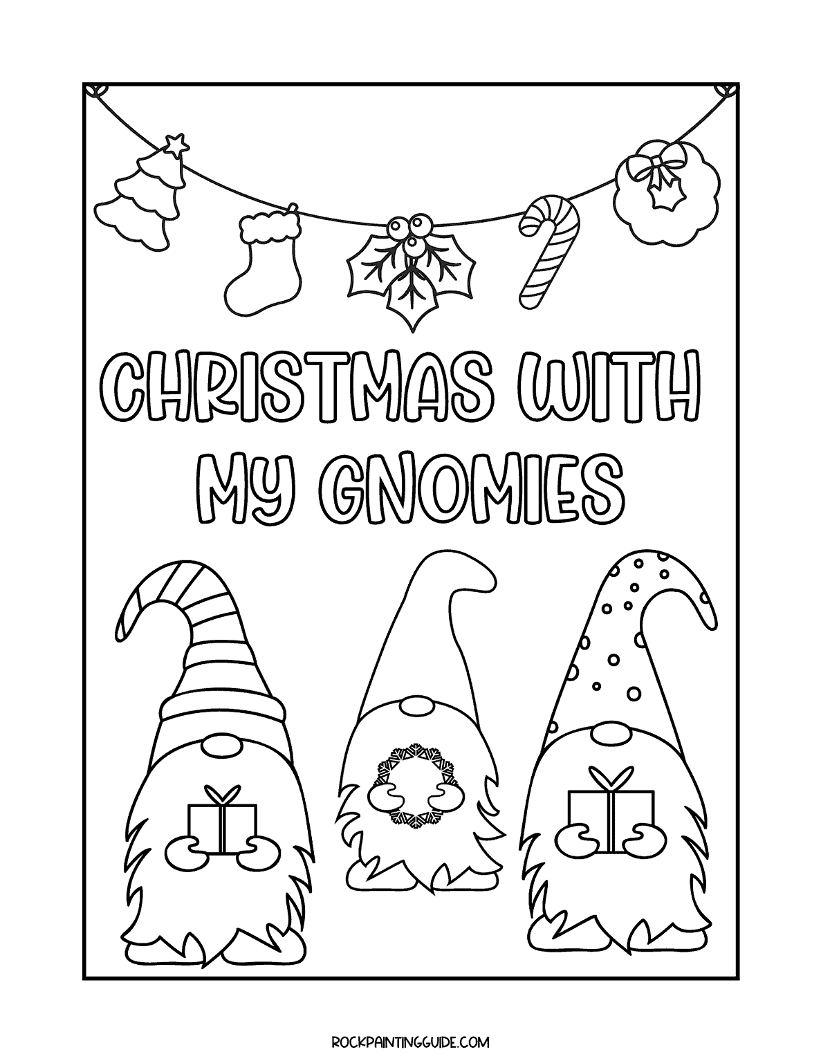 20 Cute Christmas Gnome Coloring Pages [FREE PRINTABLES]