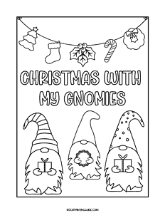 20 Cute Christmas Gnome Coloring Pages [FREE PRINTABLES]