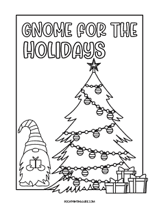 20 Cute Christmas Gnome Coloring Pages [FREE PRINTABLES]