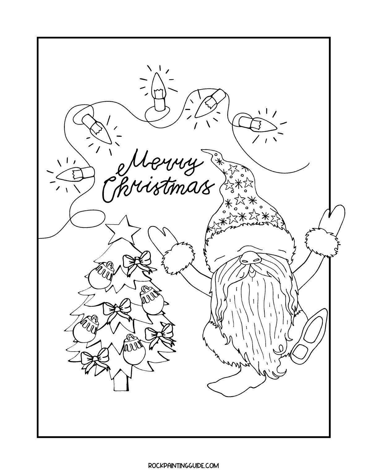20 Cute Christmas Gnome Coloring Pages [FREE PRINTABLES]