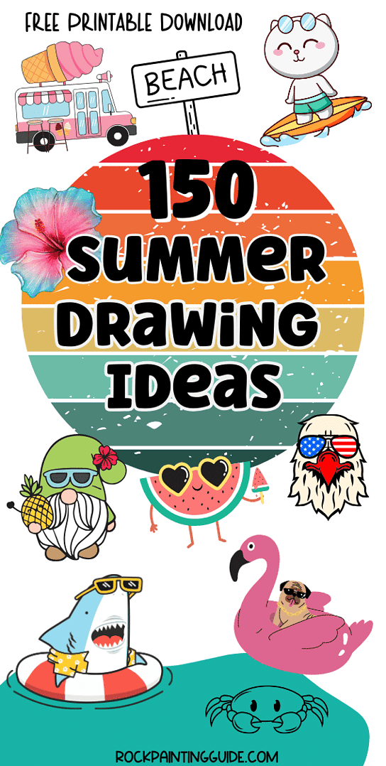 150 Cool Summer Drawing Ideas For All Ages (Free Download)