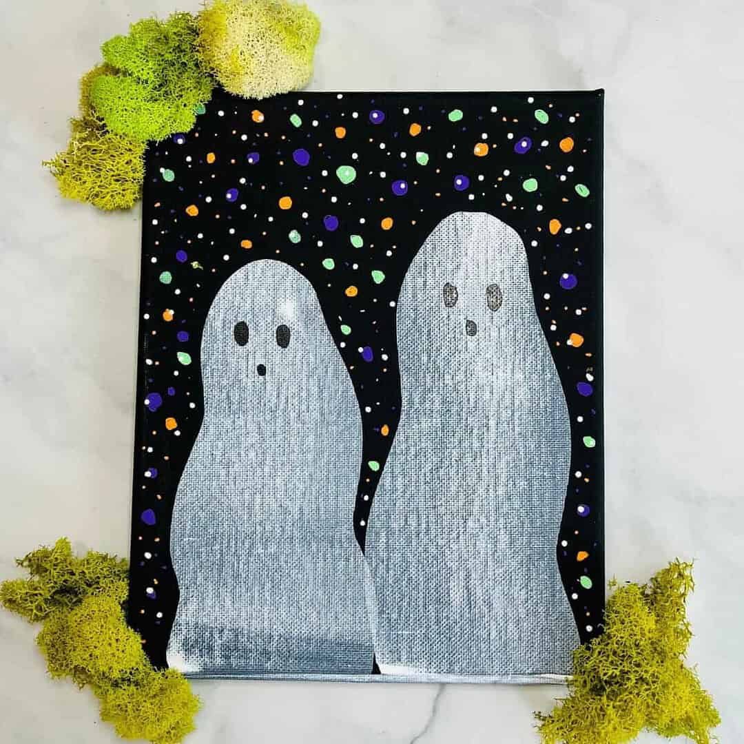 Halloween Squeegee Art: Easy Ghost Painting Craft