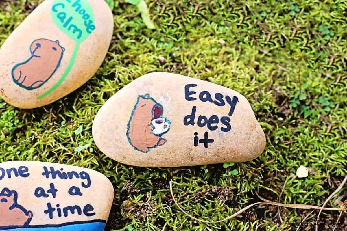 Create Capybara Painted Rocks For Effortless Slow Living